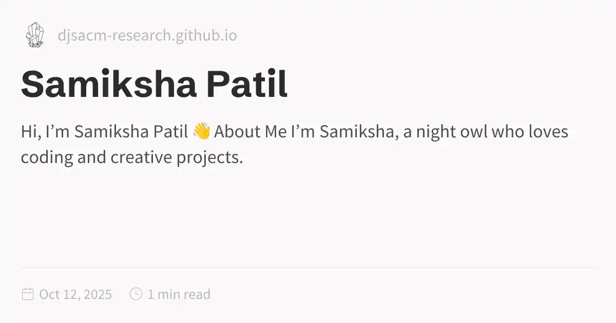 Samiksha Patil